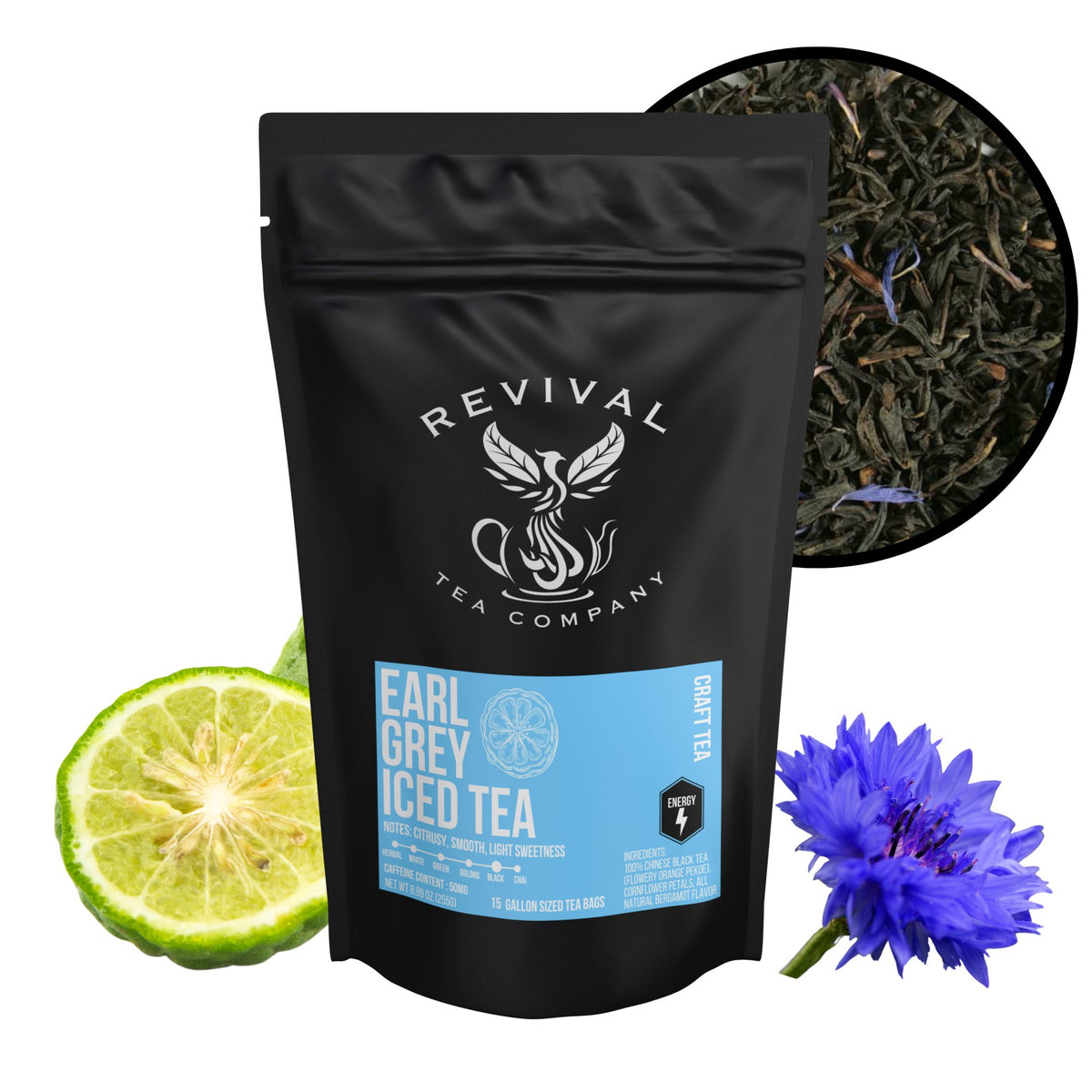 1 Gallon Earl Grey Iced Tea Bags | Revival Tea Company